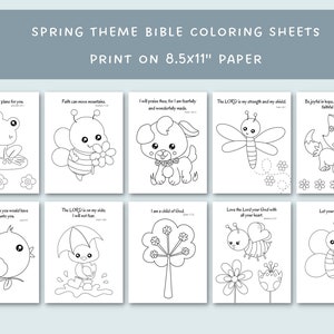10 Spring Themed Coloring Pages | Bible Coloring | Sunday School | Kids ...