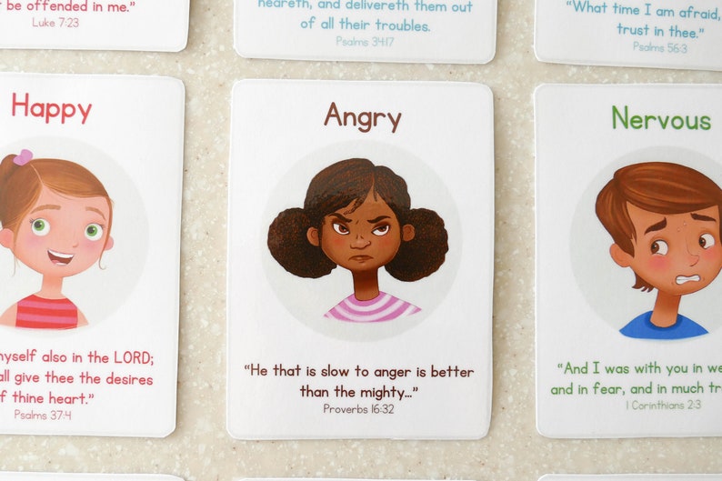 Christian Feeling and Emotion Cards Cards and Poster - Etsy