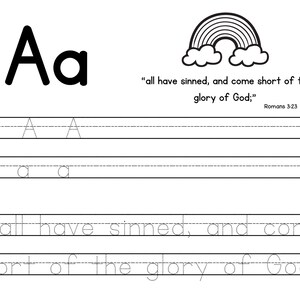 ABC Scripture Handwriting | Alphabet Scripture Verse Copywork | ABC ...