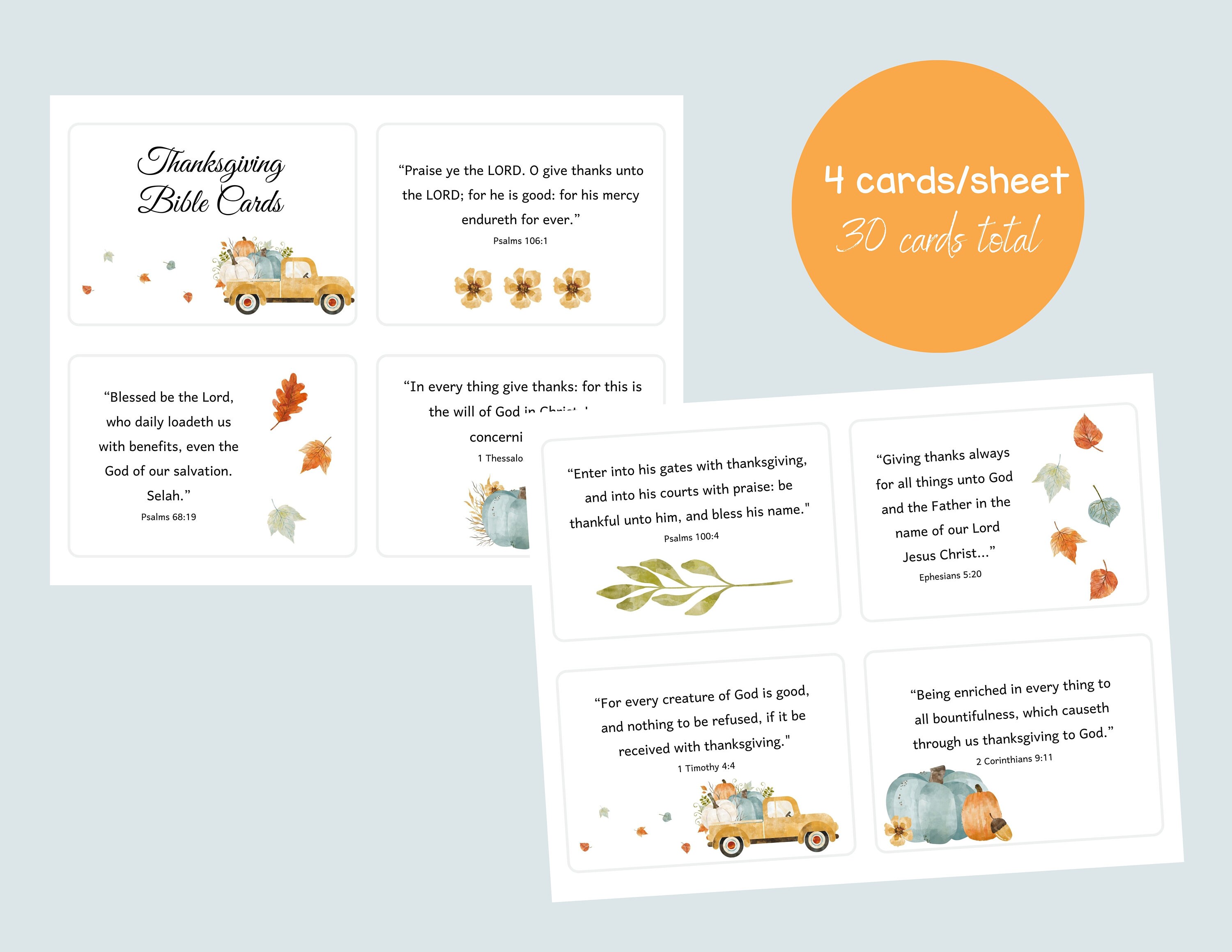 Thanksgiving Cards | Scripture Verse | Bible Verse Card | Harvest Place ...