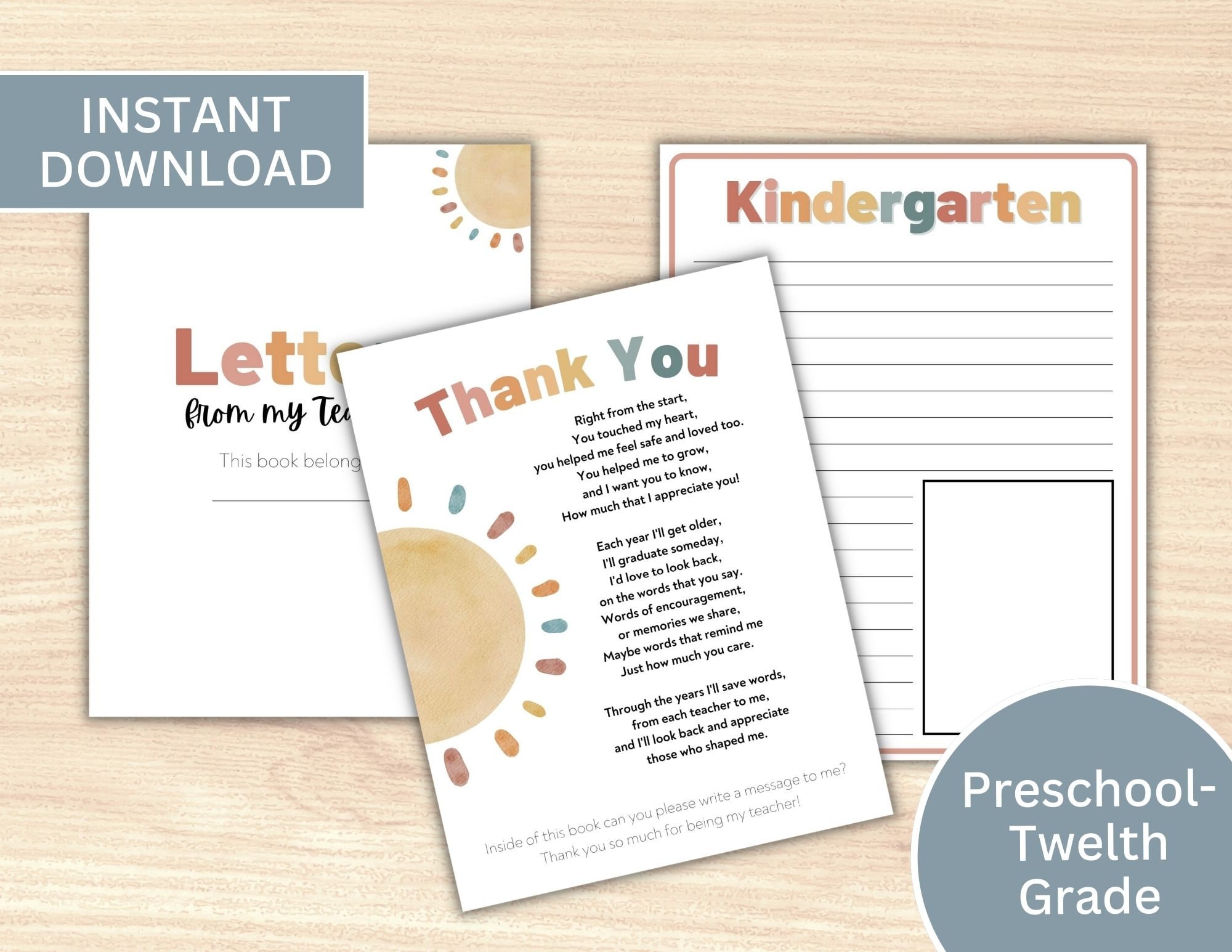 End of School Letter | Graduation Book Letter Printable | End of Year ...