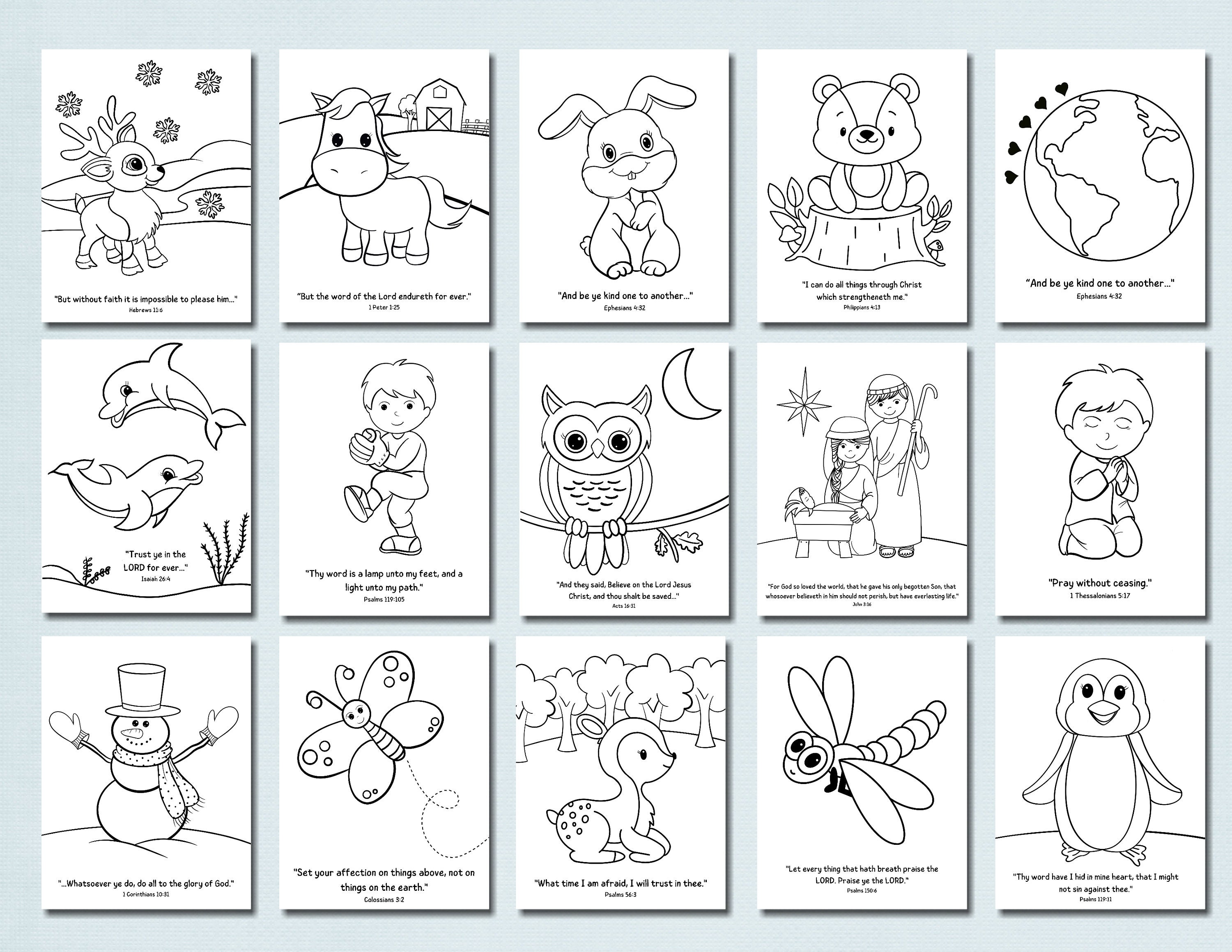 38 Bible Verse Coloring Pages | Scripture Verse Coloring | Sunday ...