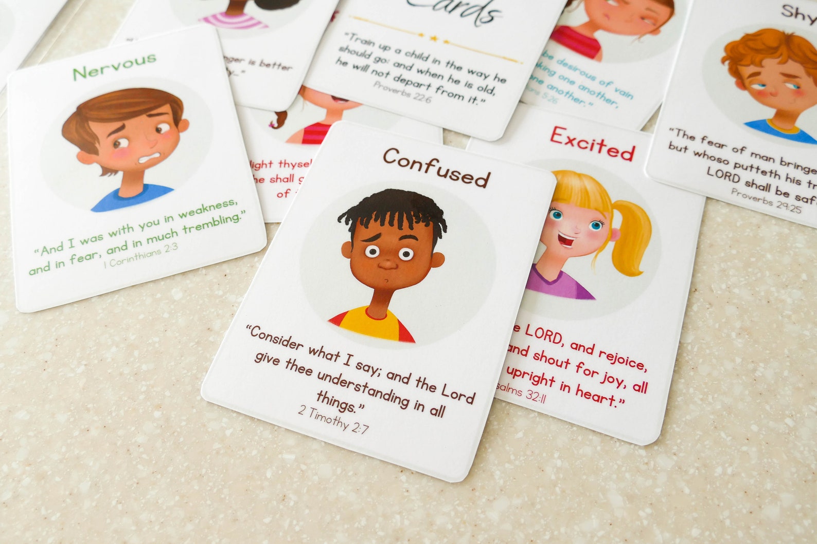 Christian Feeling and Emotion Cards Cards and Poster - Etsy