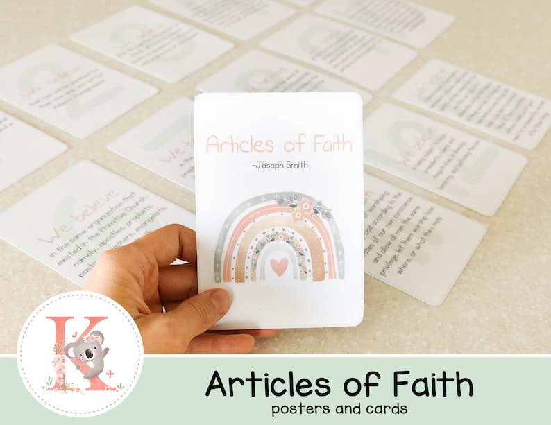 Articles of Faith | Flash Cards and Poster | LDS | Rainbow | Kids | LDS ...