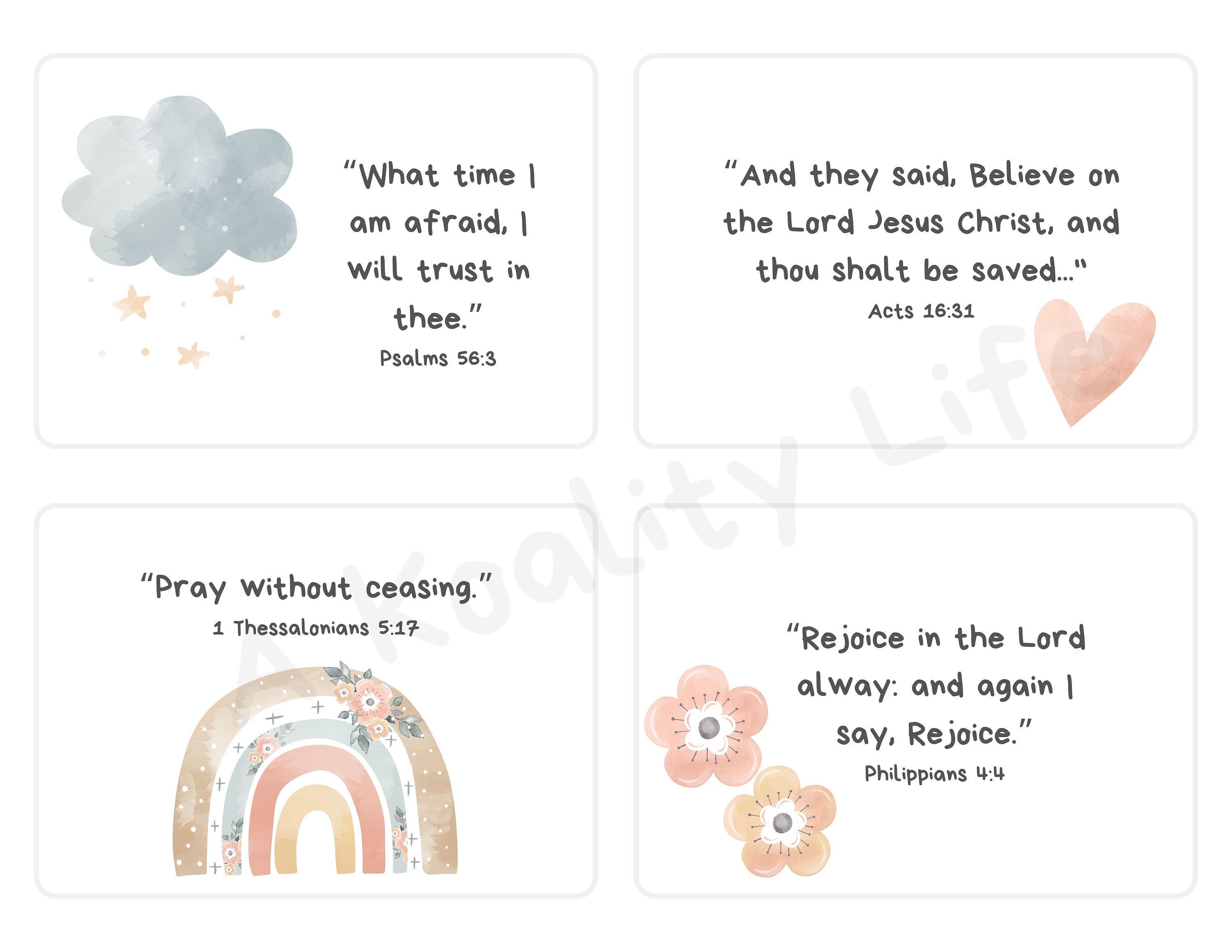 40 Bible Verse Cards Scripture Verse Bible Verse Card - Etsy