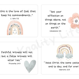 40 Bible Verse Cards | Scripture Verse | Bible Verse Card | Rainbow ...