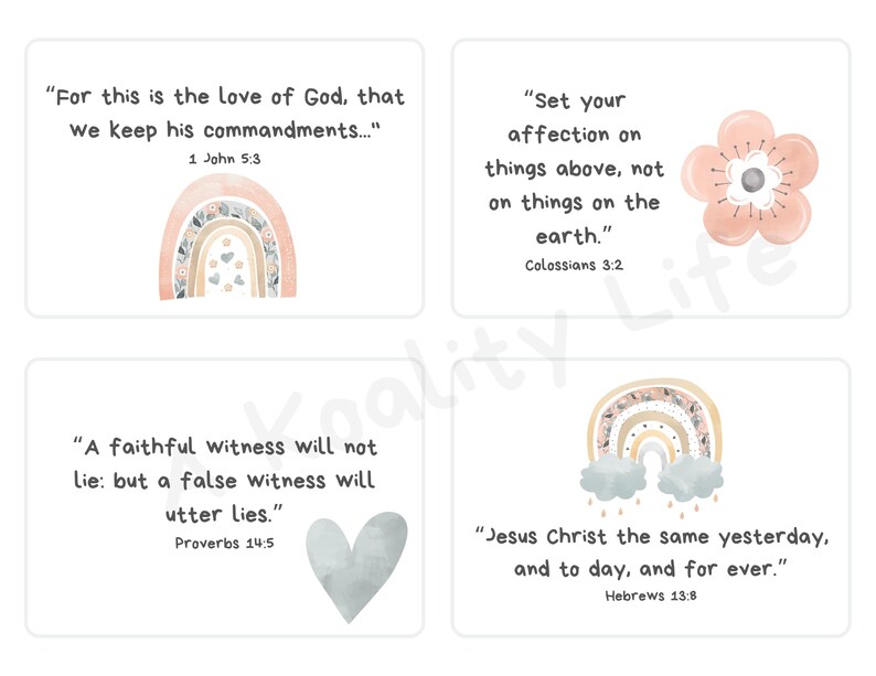 40 Bible Verse Cards Scripture Verse Bible Verse Card - Etsy
