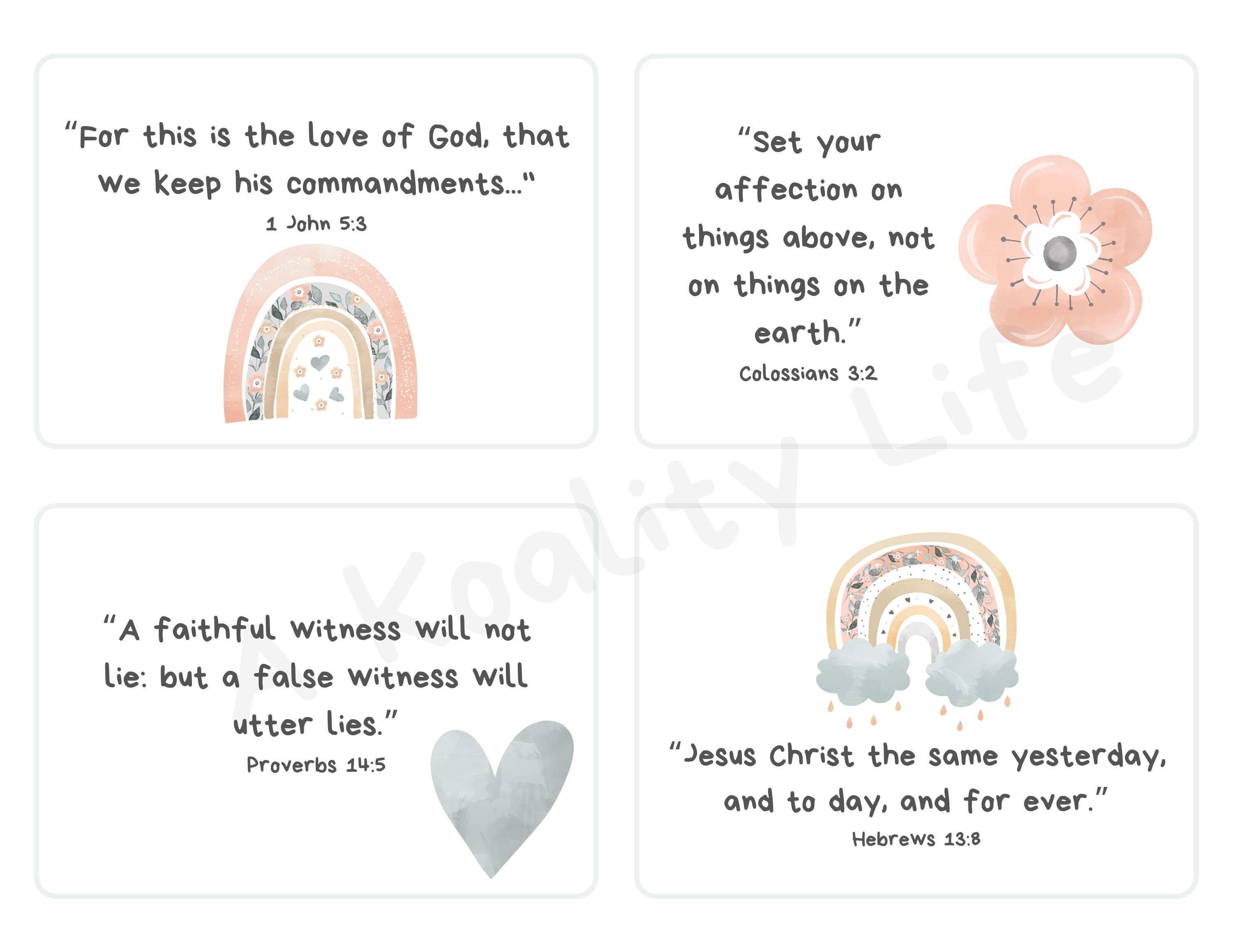 40 Bible Verse Cards Scripture Verse Bible Verse Card - Etsy