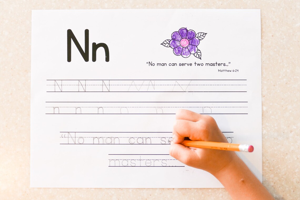 ABC Scripture Handwriting Alphabet Scripture Verse Copywork - Etsy