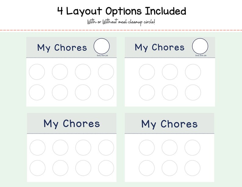 Chore Chart With Pictures | Routine Chart | Job Chart | Visual Job ...