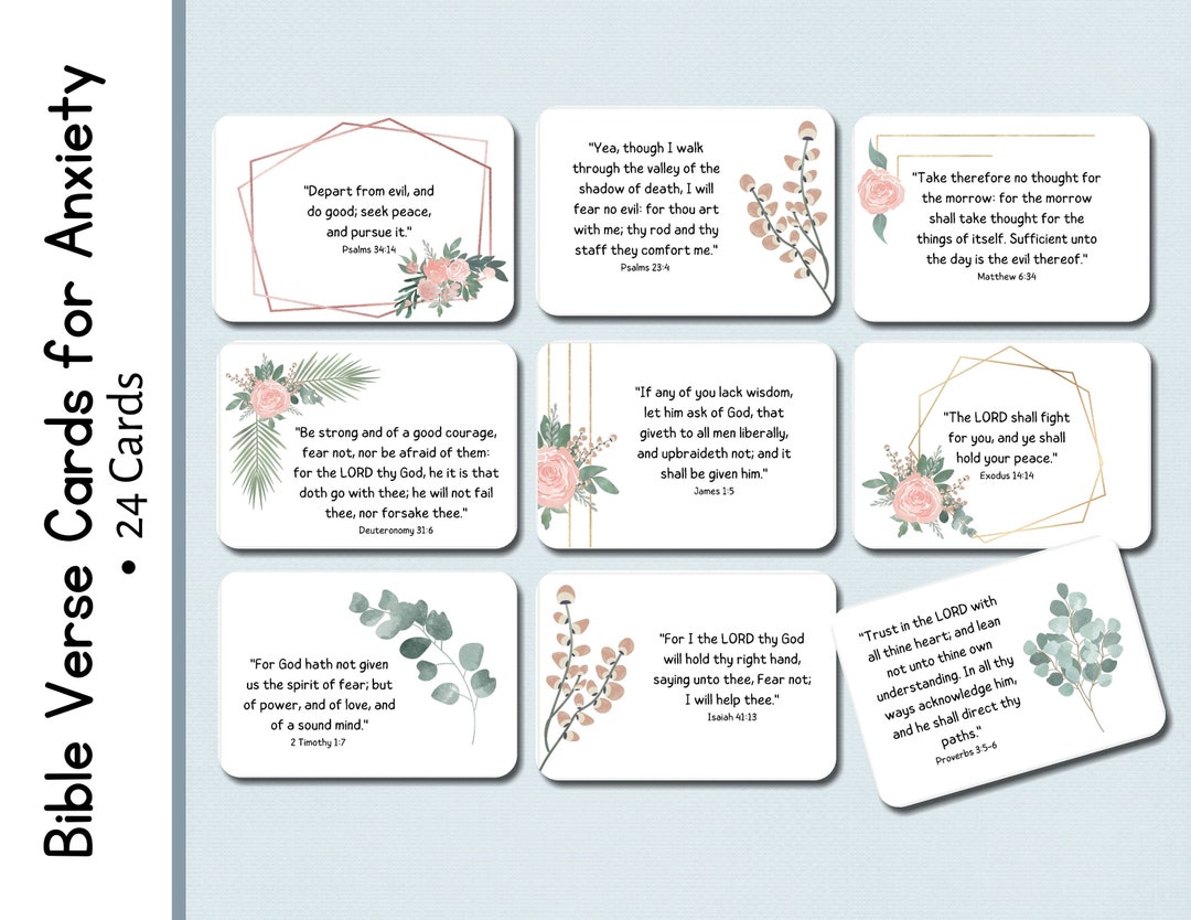 24 Bible Verses for Anxiety | Scripture Verse | Bible Verse Card ...