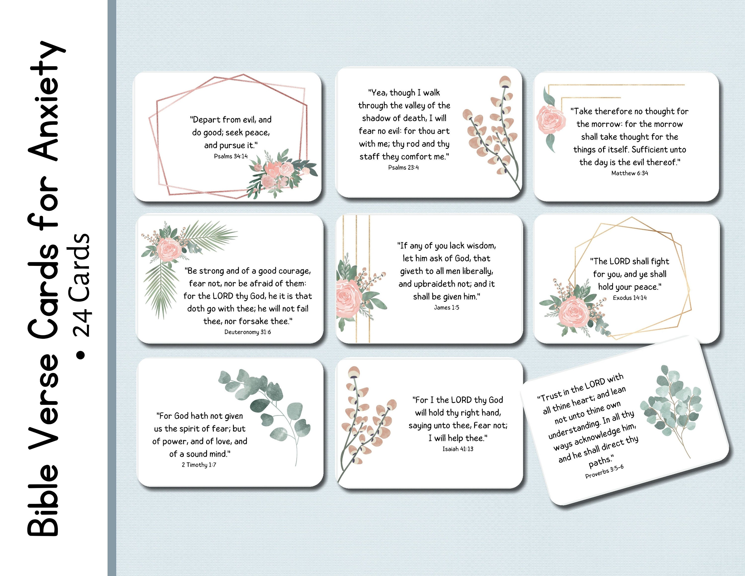 24 Bible Verses for Anxiety | Scripture Verse | Bible Verse Card ...