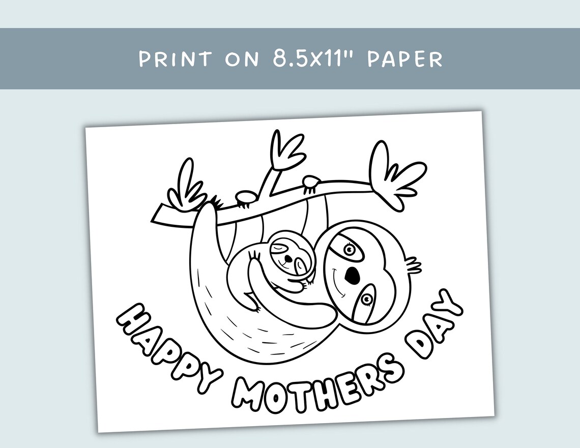 11 Mothers Day Coloring Pictures Mothers Day Kids Coloring - Etsy