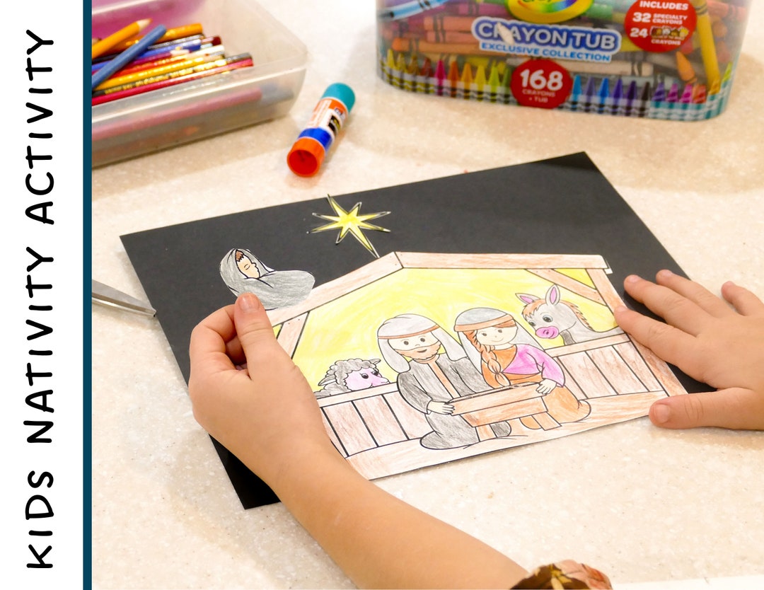 Nativity Activity for Kids | Nativity Coloring Sheet | Nativity | Bible ...