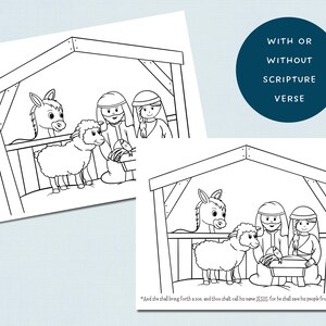 Nativity Coloring Pages | Nativity Coloring Sheet | Bible Verse ...