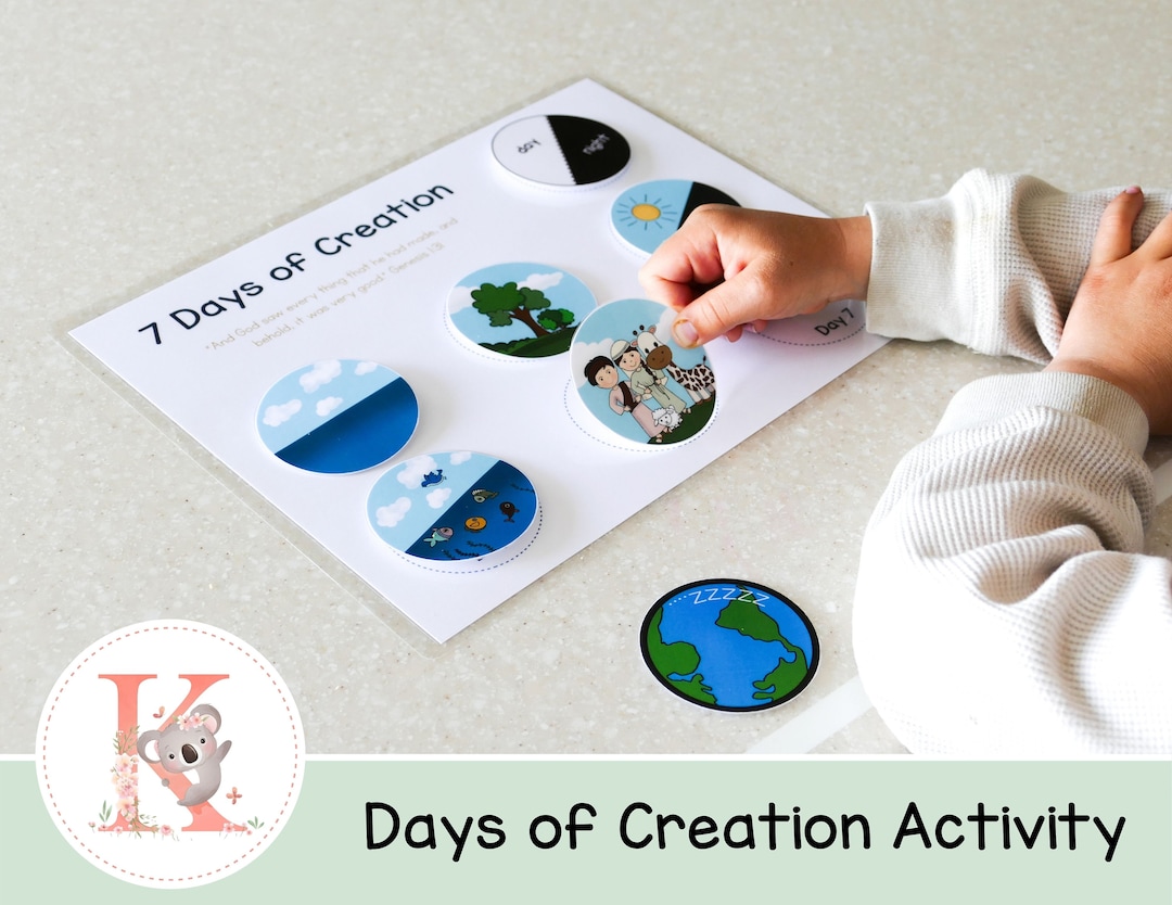 7 Days of Creation Activity | Busy Book | Bible Study | Sunday School ...