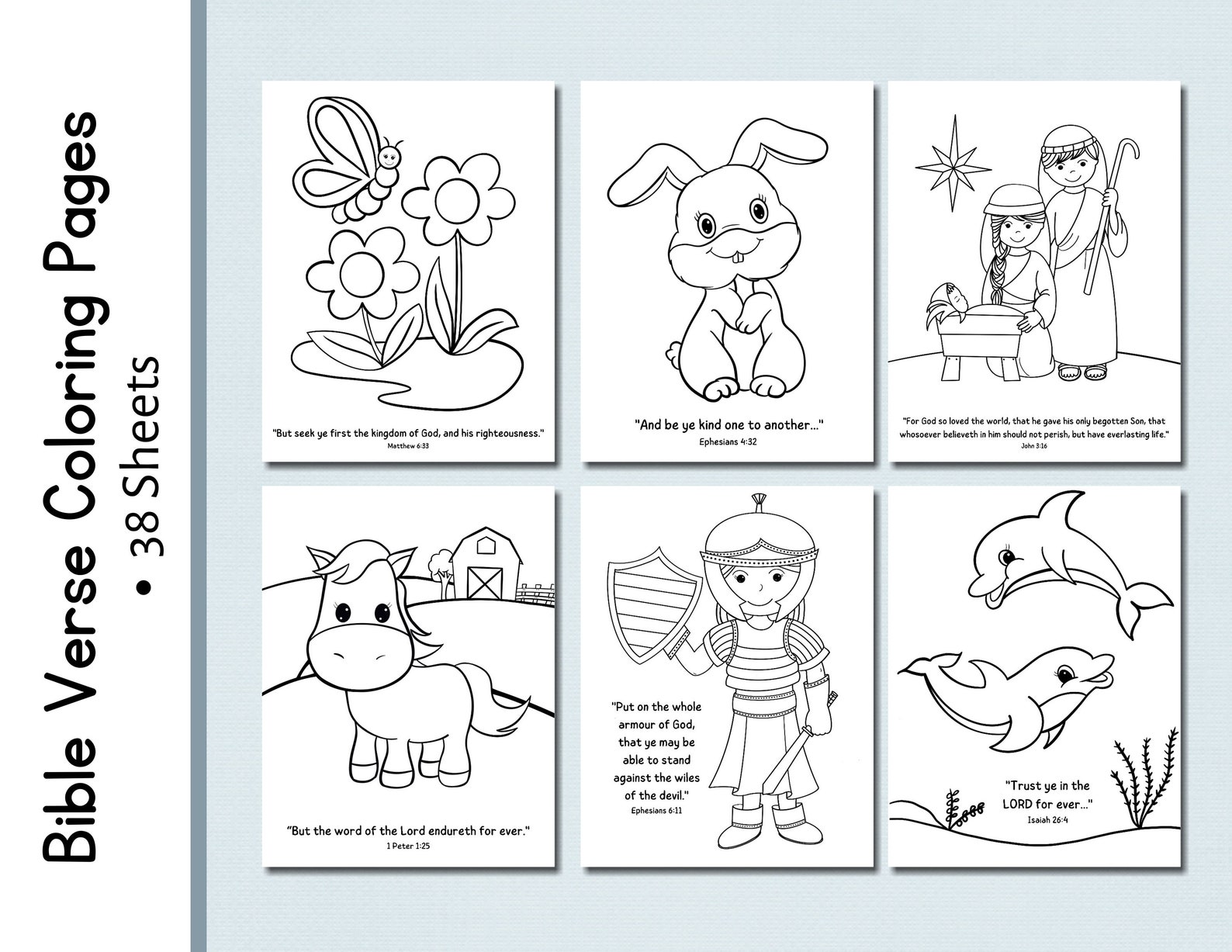 38 Bible Verse Coloring Pages | Scripture Verse Coloring | Sunday ...