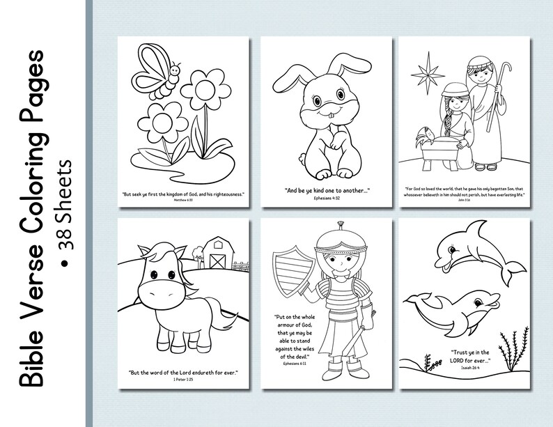 38 Bible Verse Coloring Pages | Scripture Verse Coloring | Sunday ...