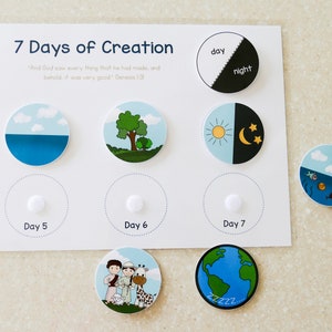 7 Days of Creation Activity | Busy Book | Bible Study | Sunday School ...