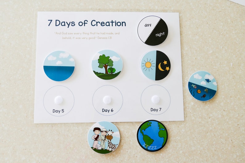 7 Days of Creation Activity | Busy Book | Bible Study | Sunday School ...