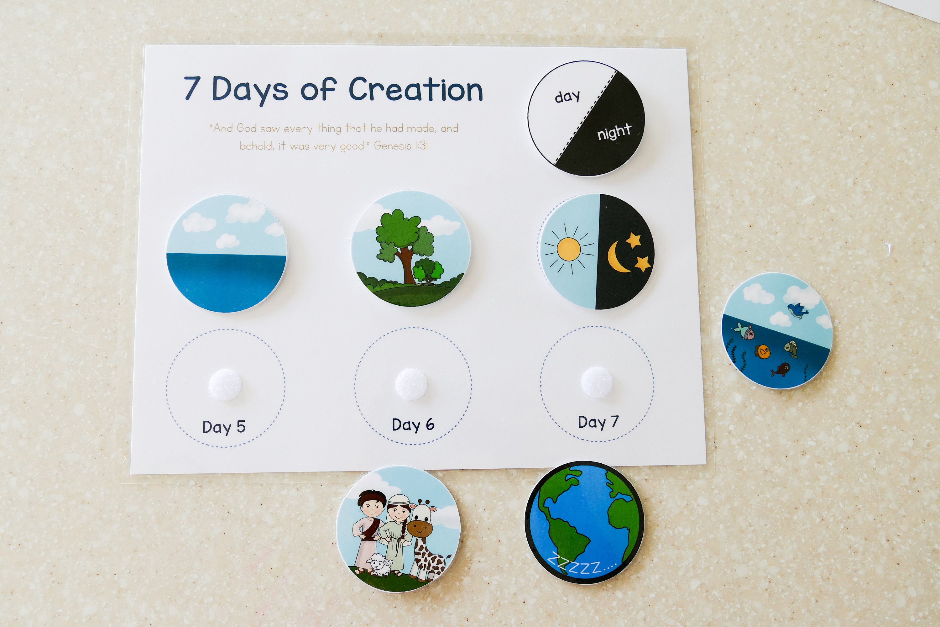 7 Days of Creation Activity | Busy Book | Bible Study | Sunday School ...