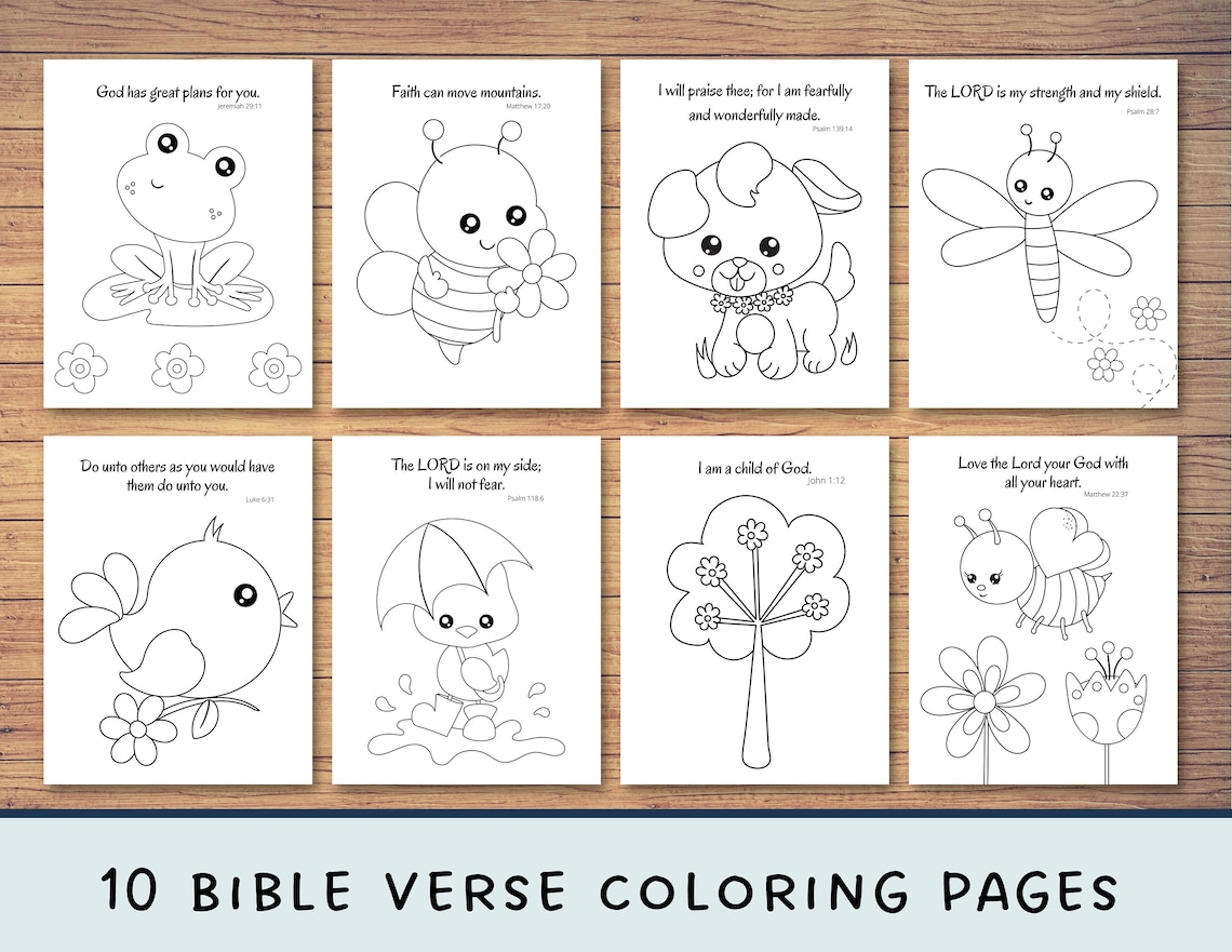 10 Spring Themed Coloring Pages | Bible Coloring | Sunday School | Kids ...