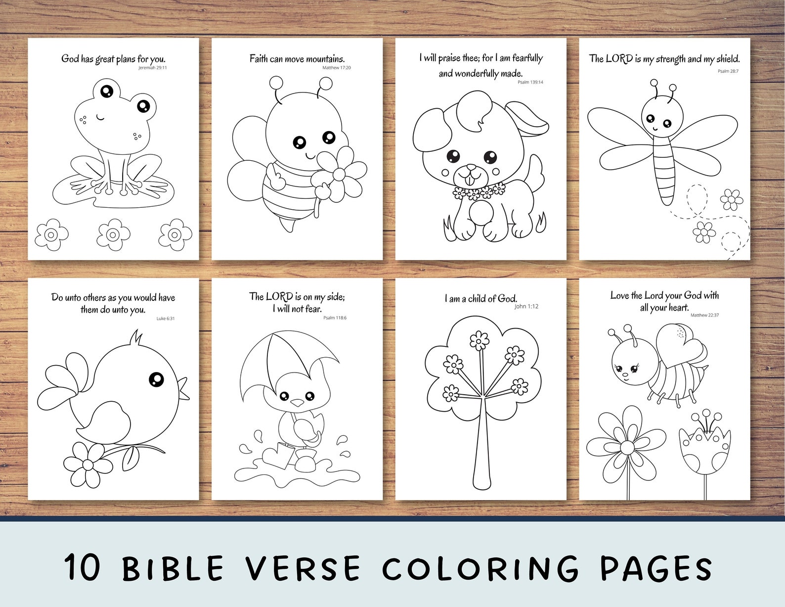 10 Spring Themed Coloring Pages | Bible Coloring | Sunday School | Kids ...