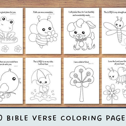 10 Spring Themed Coloring Pages Bible Coloring Sunday - Etsy