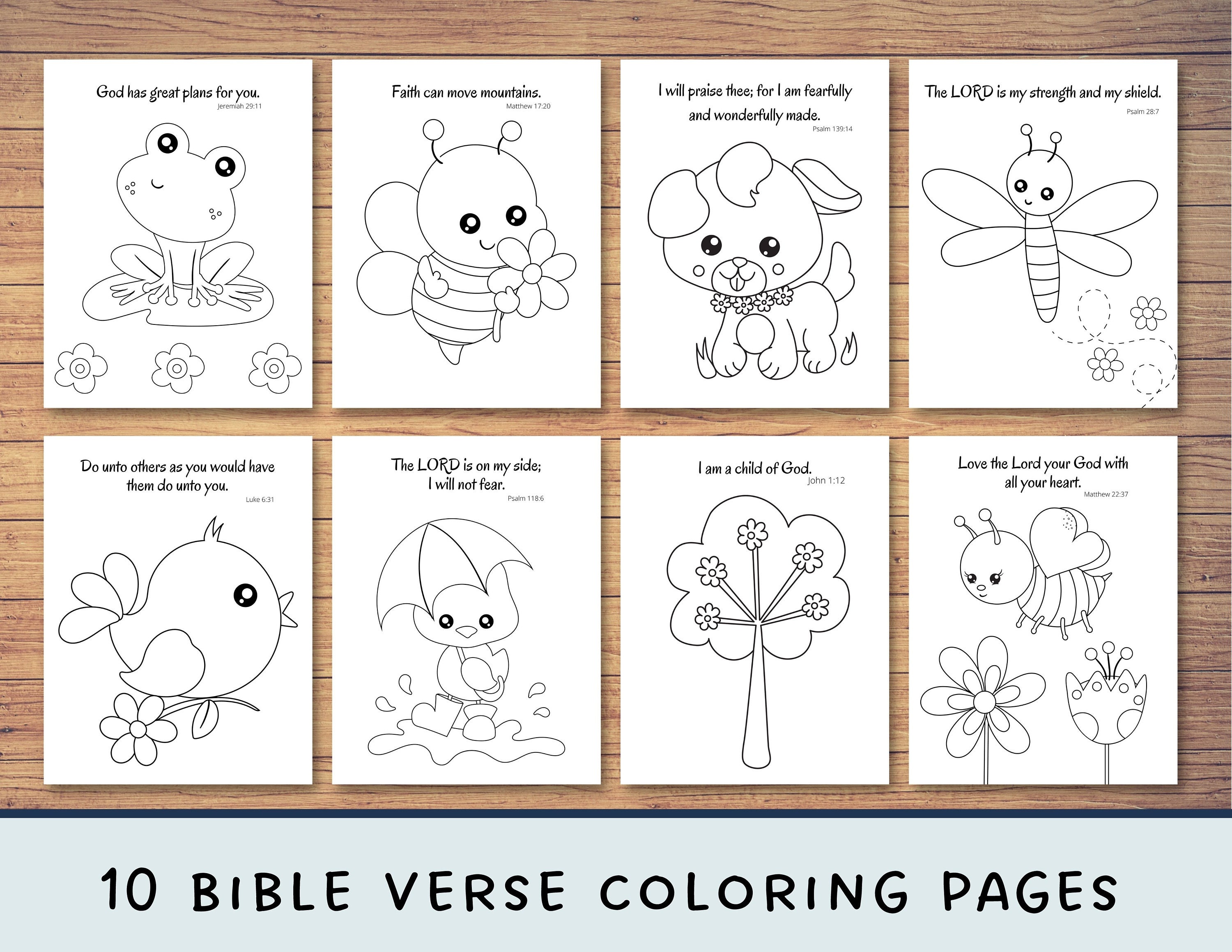 10 Spring Themed Coloring Pages | Bible Coloring | Sunday School | Kids ...