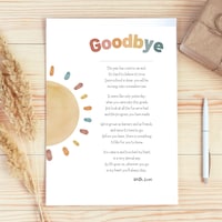 Goodbye Card - Etsy