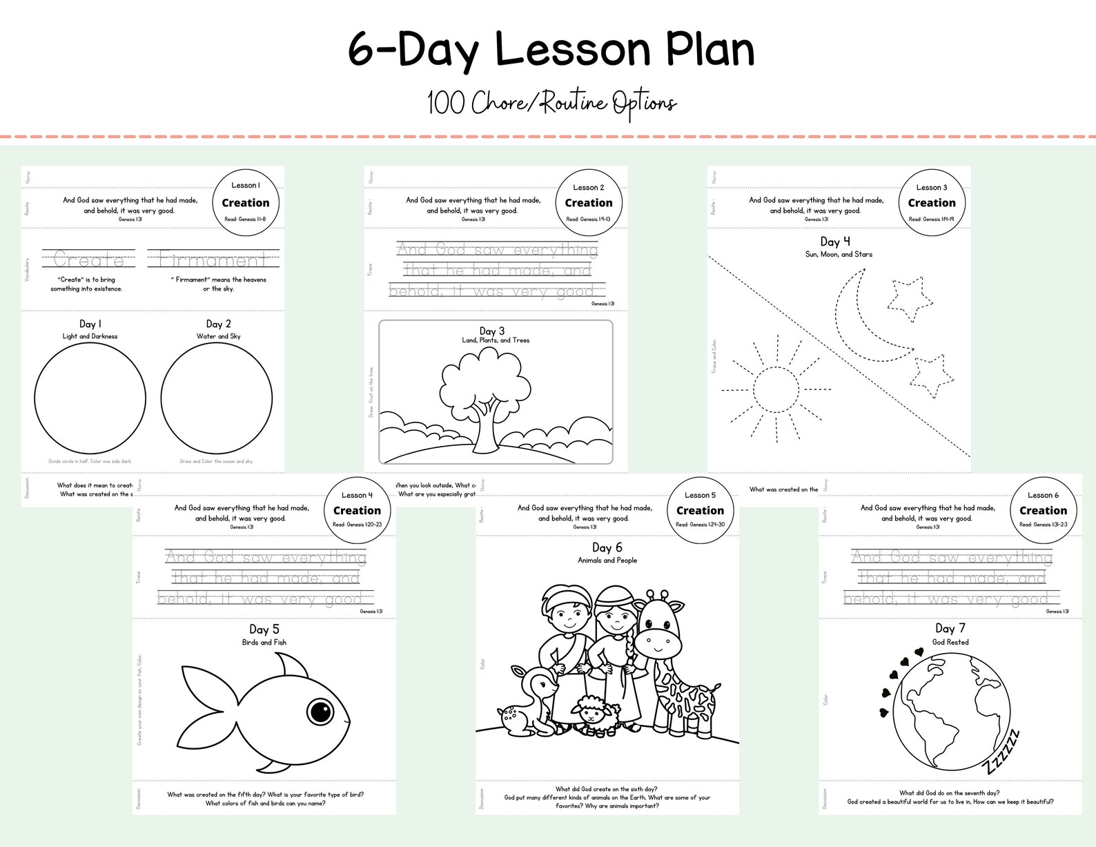 The Creation Lesson | Creation Activity | Bible Study| Sunday School ...