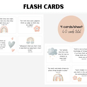 40 LDS Scripture Cards | Book of Mormon | Doctrine and Covenants ...