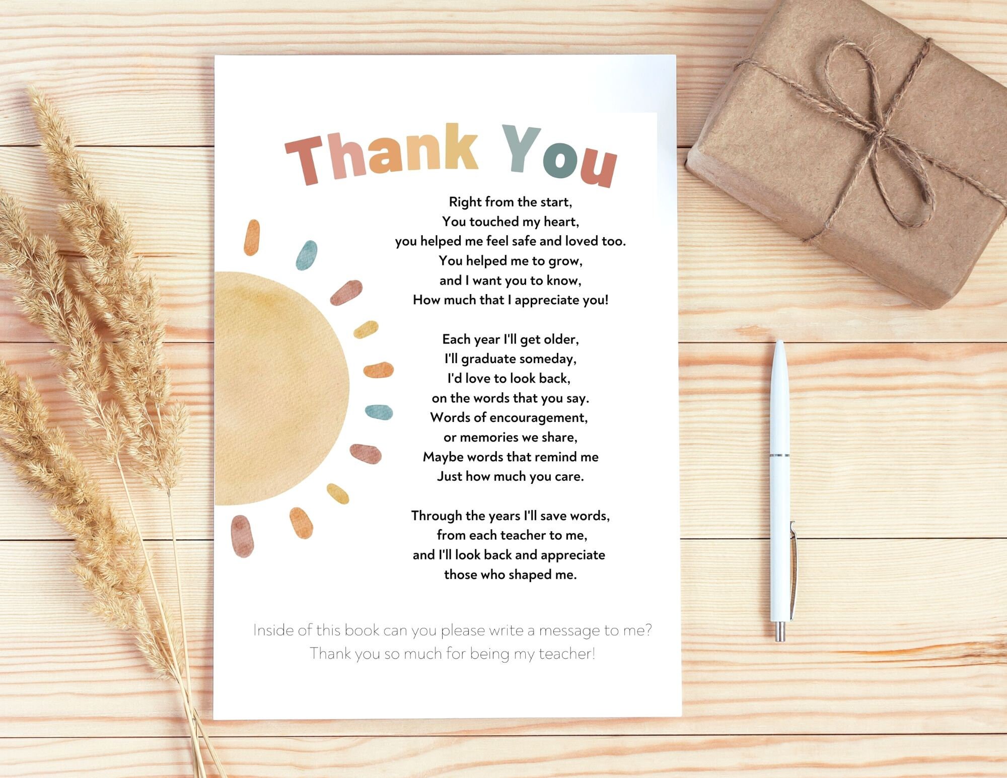 End of School Letter | Graduation Book Letter Printable | End of Year ...