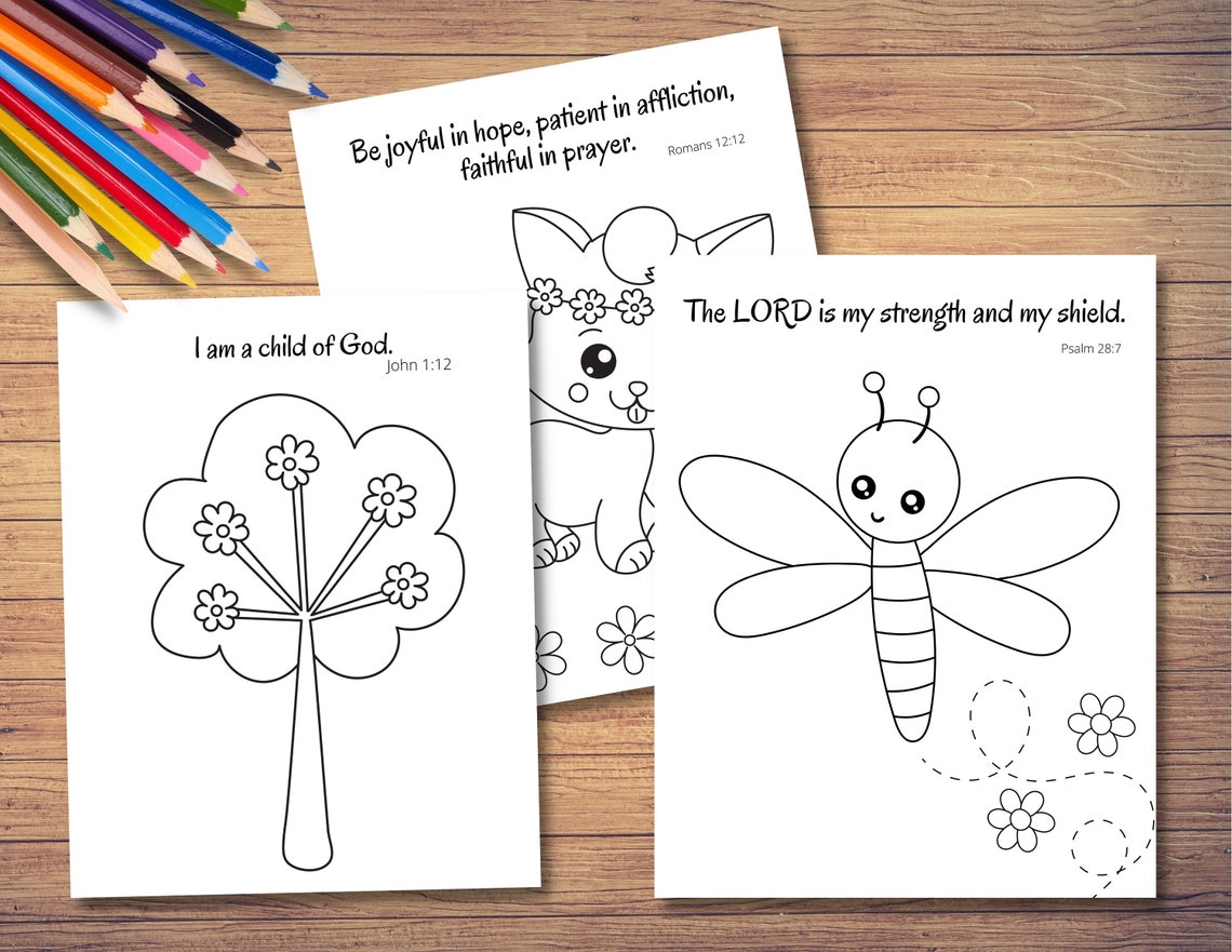10 Spring Themed Coloring Pages | Bible Coloring | Sunday School | Kids ...