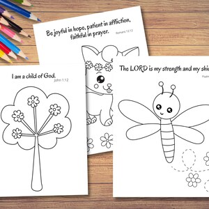 10 Spring Themed Coloring Pages | Bible Coloring | Sunday School | Kids ...