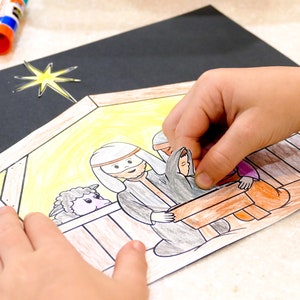 Nativity Activity for Kids | Nativity Coloring Sheet | Nativity | Bible ...