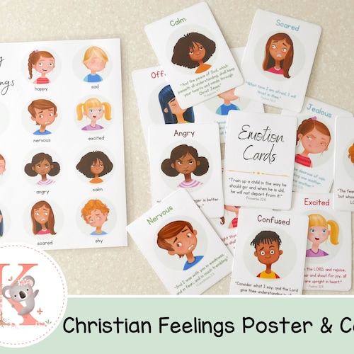 Christian Feeling and Emotion Cards Cards and Poster - Etsy