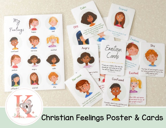 Christian Feeling and Emotion Cards Cards and Poster - Etsy