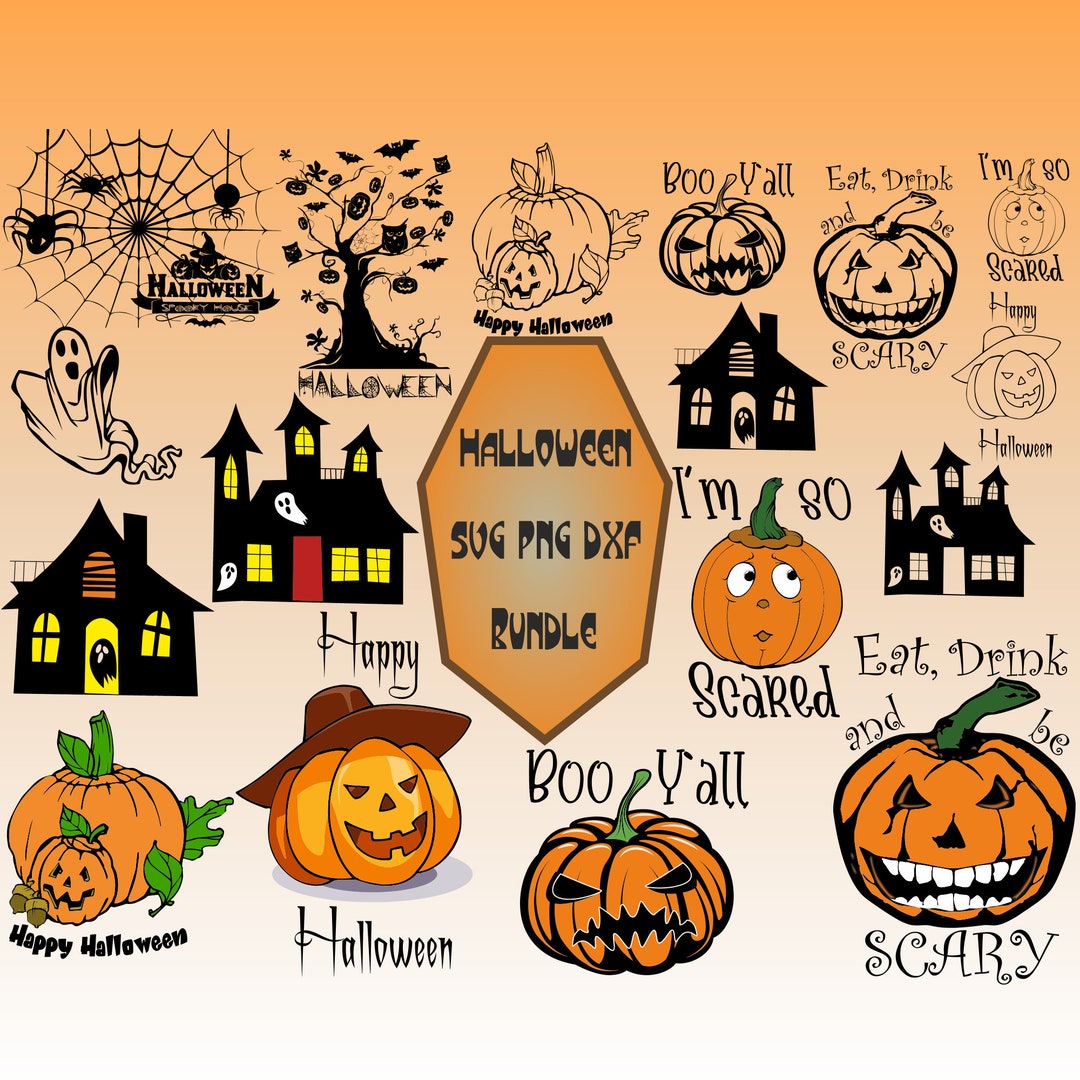 SVG PNG Dxf Instant Digital Download Halloween Bundle, for Cricut or ...