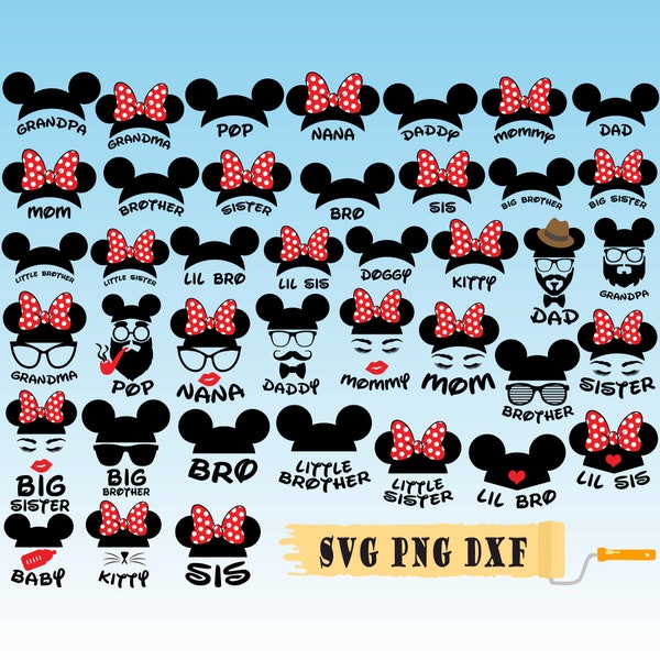 Mickey Family Svg - Etsy Australia
