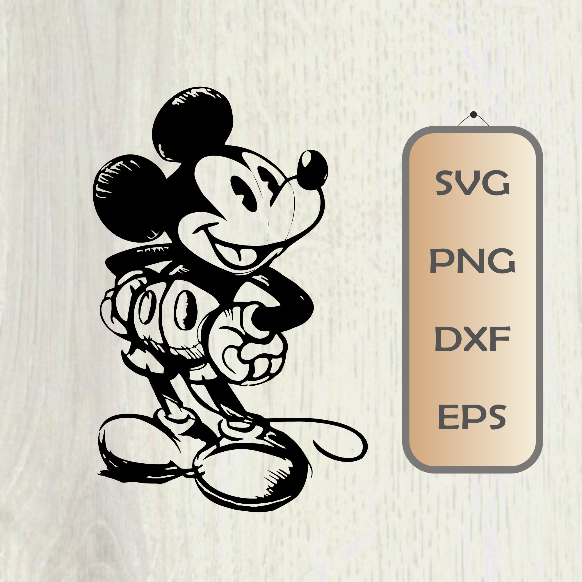Drawing & Illustration Digital Mickey Mouse SVG PNG Dxf Classic Mickey ...