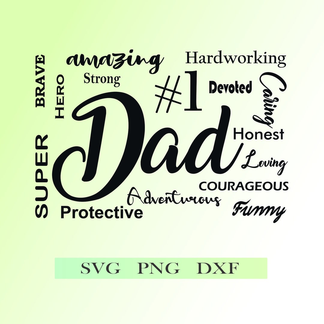 Daddy SVG Cut File, Fathers Day Svg, Super Dad Svg, Dad N1 Svg, Father ...