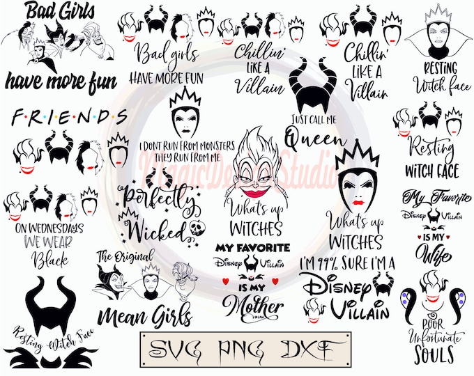 Disney Villains Sticker Bundle - Etsy