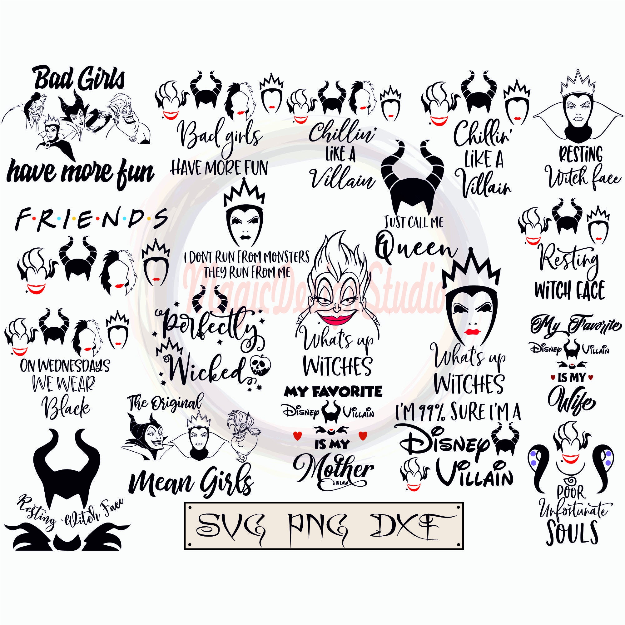 Villains Bundle SVG Villains Svg Villains Cut File File | Etsy