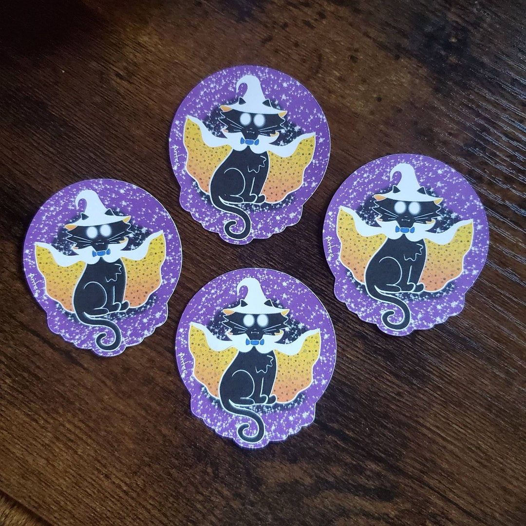 Witch Cat Sticker by Anteestudios Cute Halloween Planner Journal ...