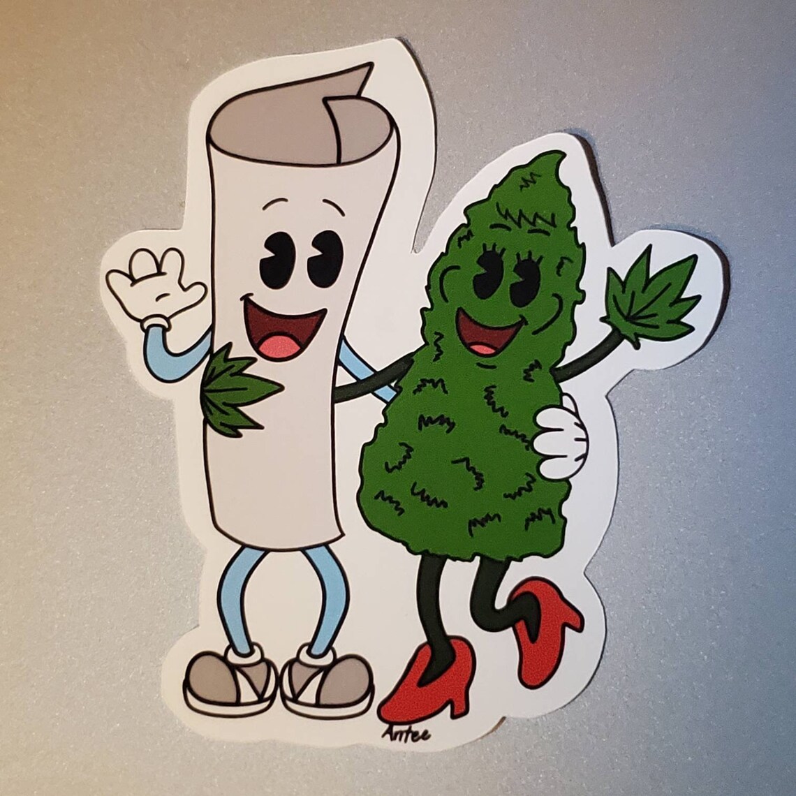 Rollie & Mrs.budz Sticker by Anteestudios Cute Original Artwork Matte ...