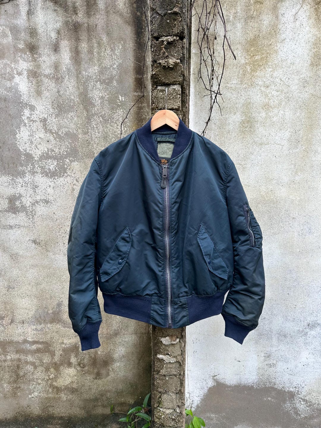 Vintage Alpha Industries MA-1 Flyer's Man Bomber Faded Jacket - Etsy