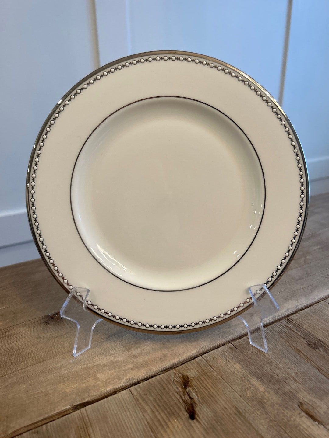 Lenox Pearl Platinum Classic Collections Fine Bone China 8-1/8” Salad ...