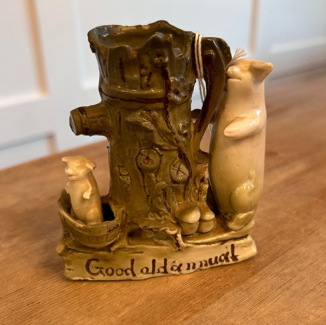 Antique Vintage German Fairing Pigs Good Old Annual Bath Spill Bud Vase ...