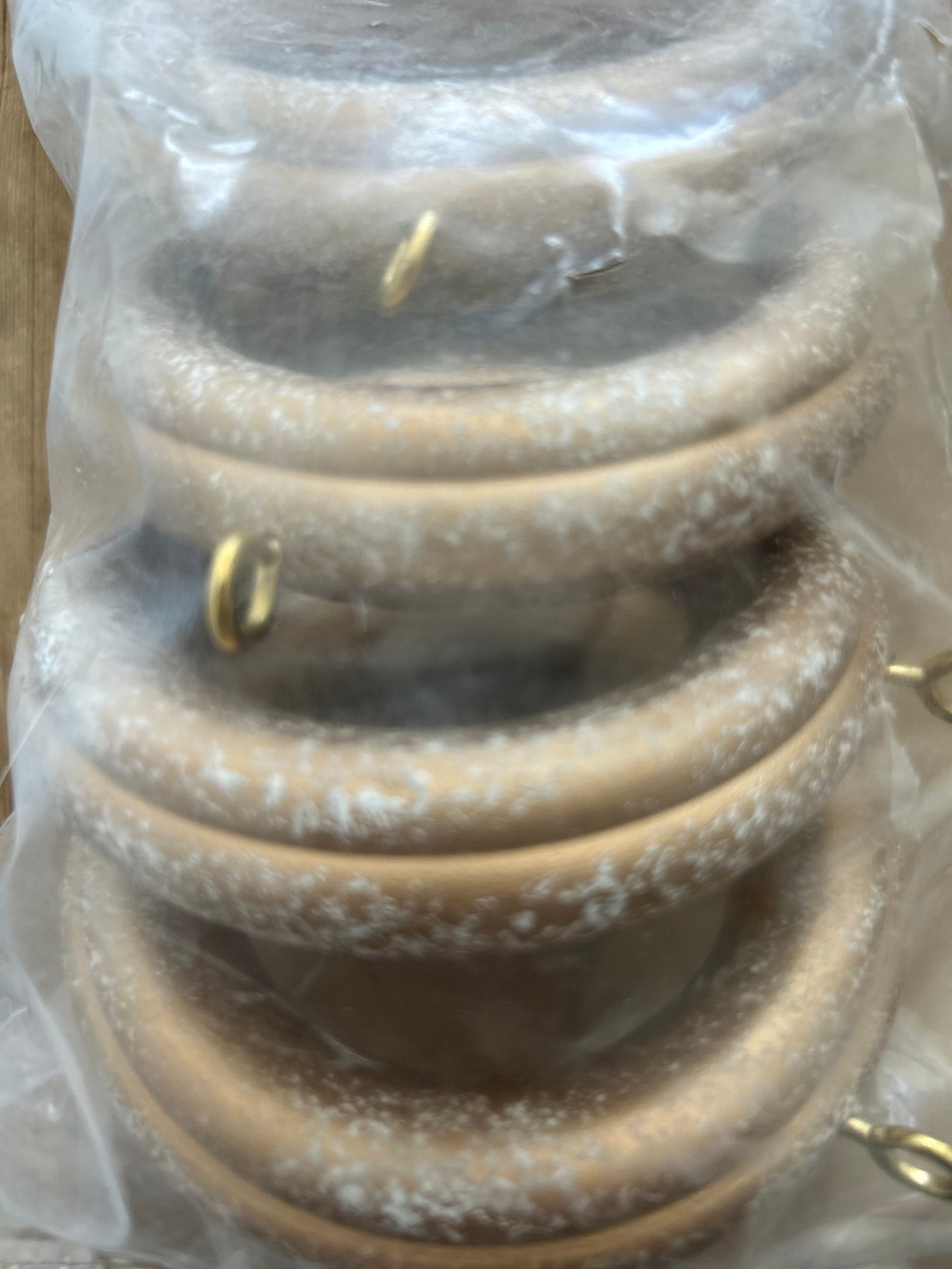 New KIRSCH Wood Drapery Pole Rings 5502E.073 / 5502EG.073 Soft White ...